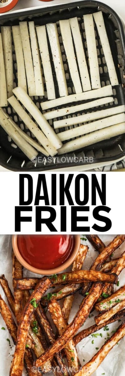 Air Fryer Daikon Fries (A Low Carb Snack!) - Easy Low Carb