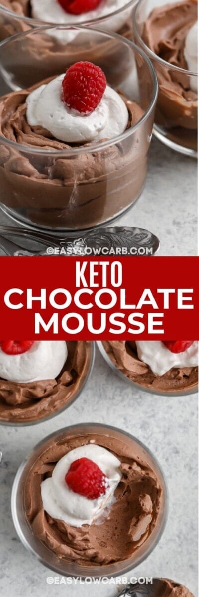 Keto Chocolate Mousse Recipe (Easy 10 Minute Dessert) - Easy Low Carb