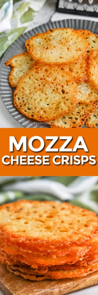 Mozzarella Cheese Crisps Recipe (10 Minute Recipe!) - Easy Low Carb