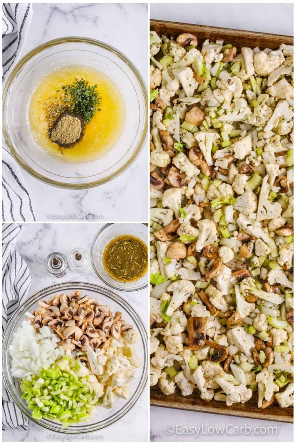 Cauliflower Stuffing(Healthy Holiday Side Dish!) - Easy Low Carb