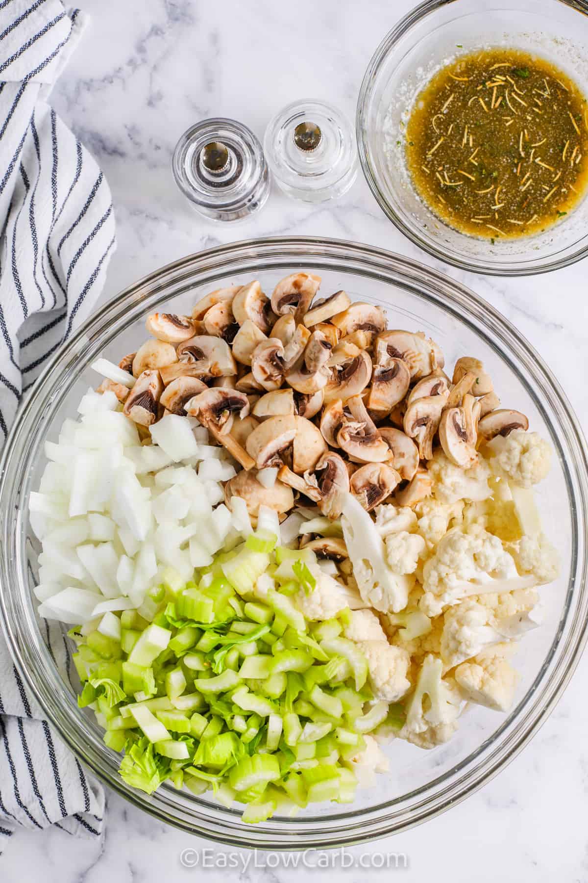 Keto Cauliflower Stuffing(Savory Holiday Side!) - Easy Low Carb