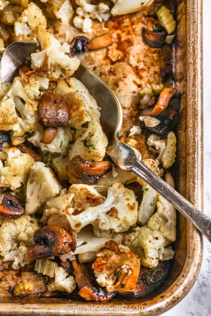 Keto Cauliflower Stuffing(Savory Holiday Side!) - Easy Low Carb