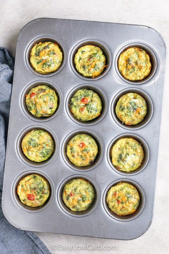 Crustless Mini Quiches (Delish Low Carb Recipe) - Easy Low Carb