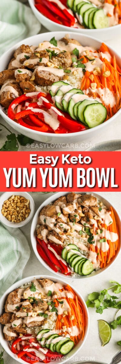 Yum Yum Bowl (Easy Healthy Lunch!) - Easy Low Carb