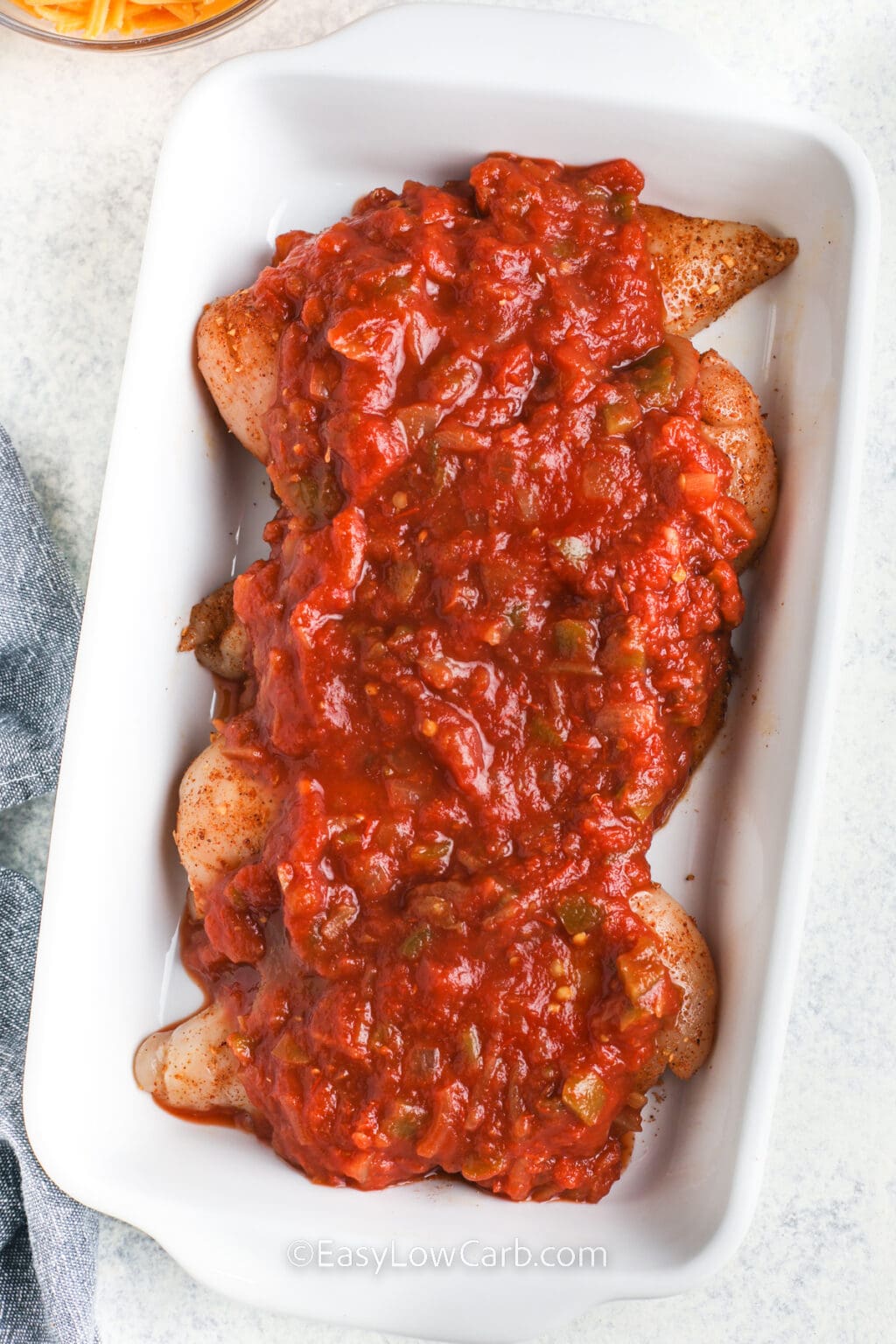 Salsa Chicken (Easy & Cheesy!) - Easy Low Carb