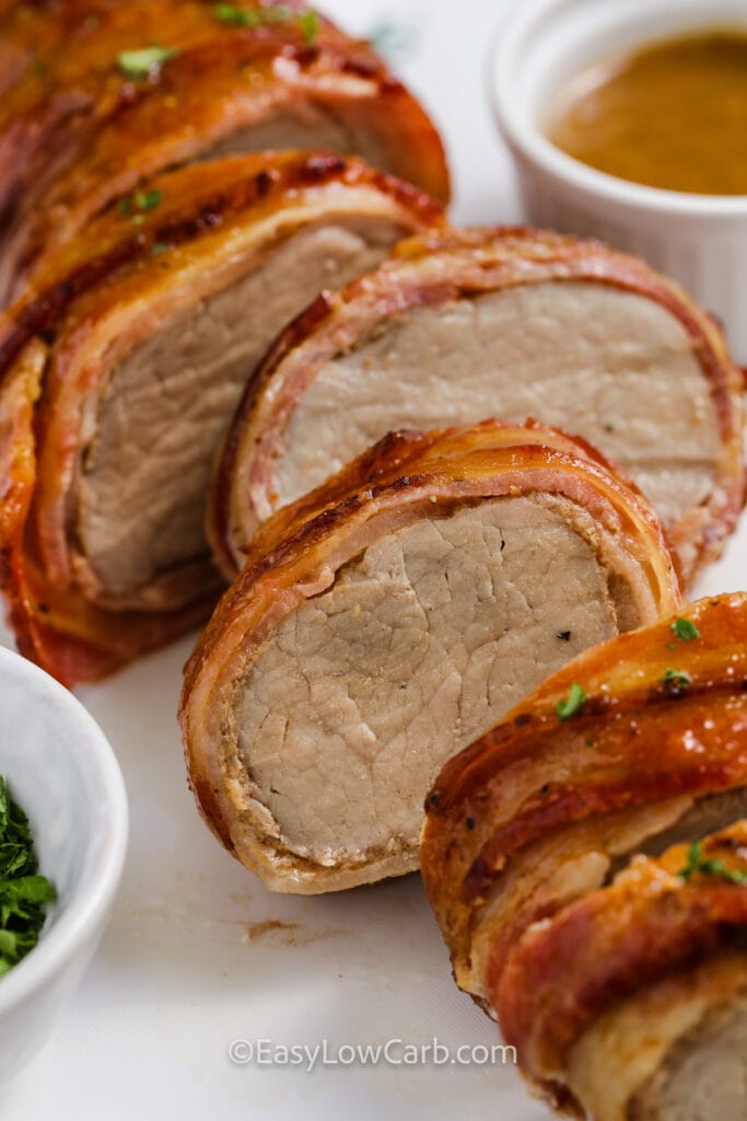 Bacon Wrapped Pork Tenderloin (Easy & Delicious!) - Easy Low Carb