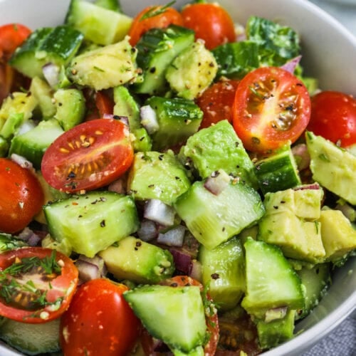 Cucumber Tomato Avocado Salad