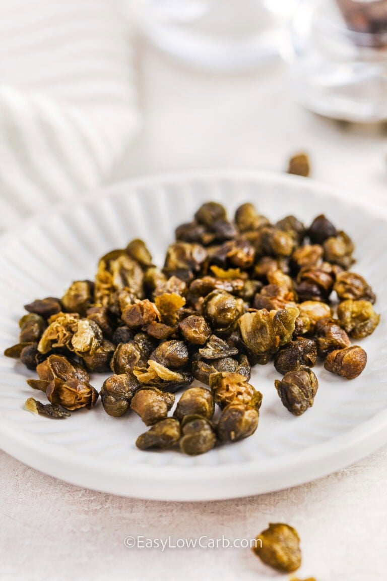 Fried Capers (Tasty Two Ingredient Garnish!) - Easy Low Carb