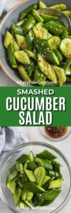 Smashed Cucumber Salad (Delish Asian-Inspired Flavor!) - Easy Low Carb