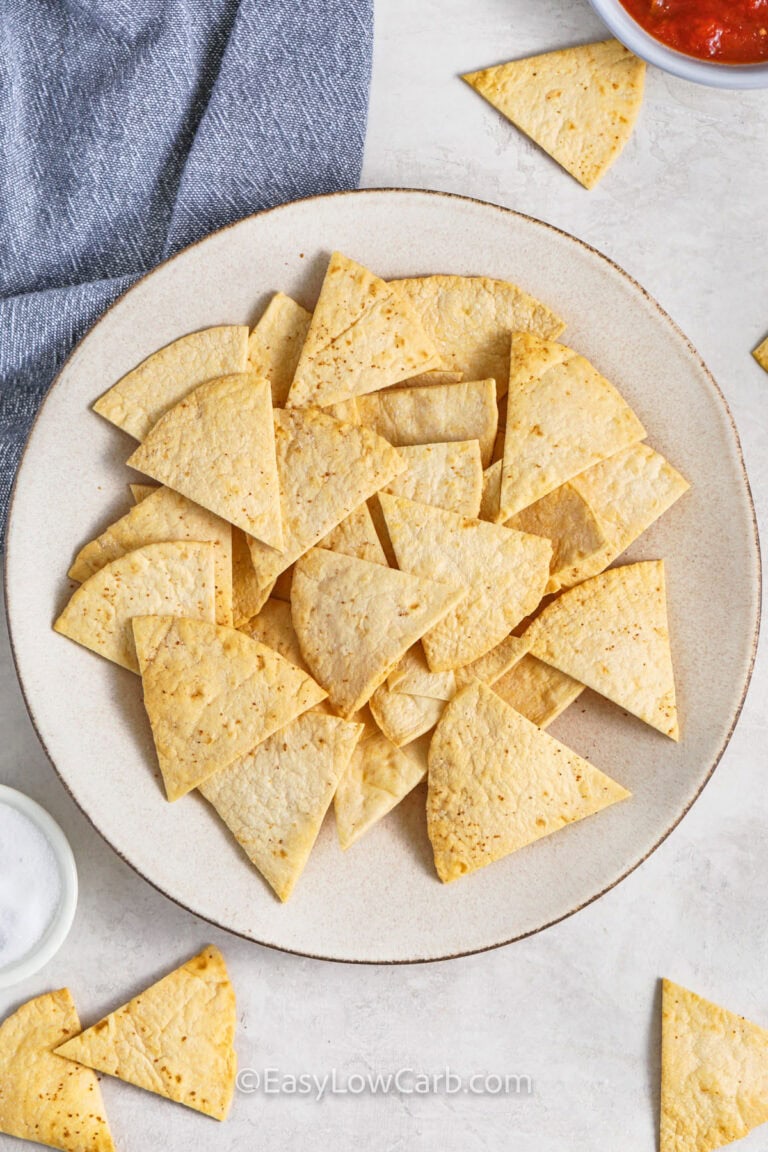 Low Carb Tortilla Chips (Easy To Make!) - Easy Low Carb