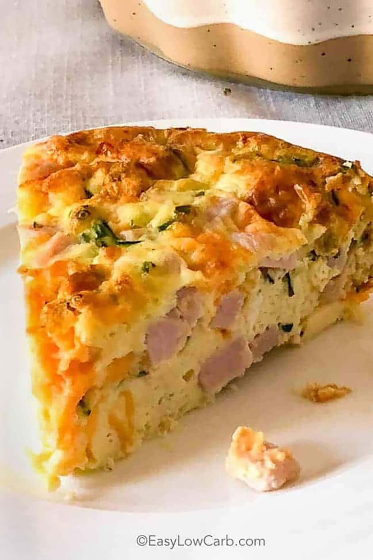 Crustless Ham and Cheese Quiche (Easy Recipe!) - Easy Low Carb
