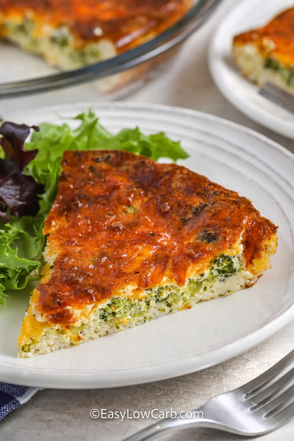 Broccoli Cheese Quiche (Crustless & Low Carb!) - Easy Low Carb