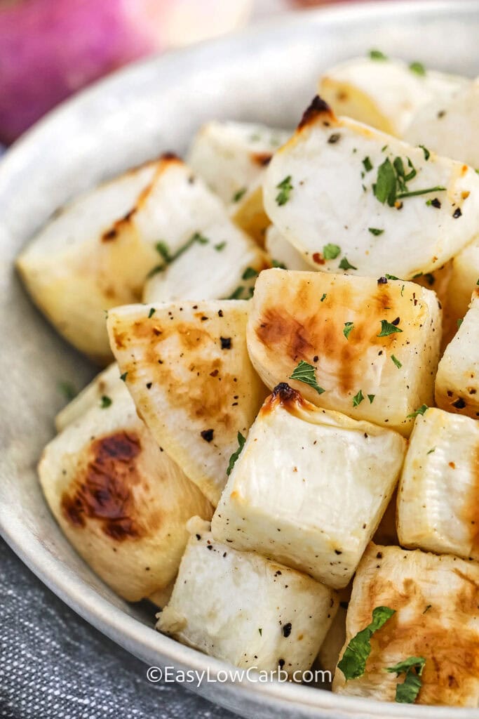 Roasted Turnips (Easy & Flavorful Side!) - Easy Low Carb