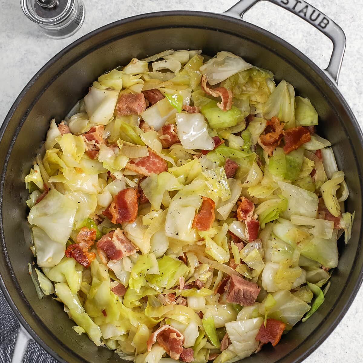 Smothered Cabbage (Savory One Pot Dish!) - Easy Low Carb