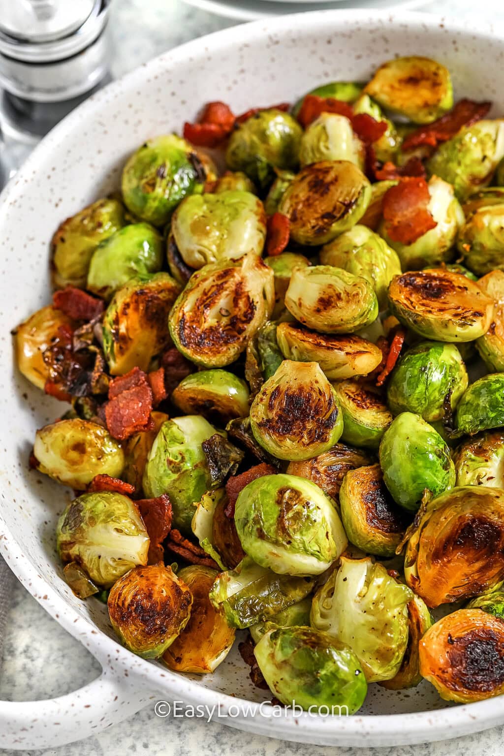 Thanksgiving Brussels Sprouts(Pan-Fried with Bacon!) - Easy Low Carb