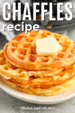 Easy Chaffles Recipe (Cheesy & Crispy!) - Easy Low Carb