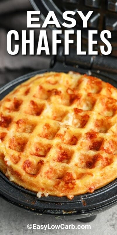 Easy Chaffles Recipe (Cheesy & Crispy!) - Easy Low Carb