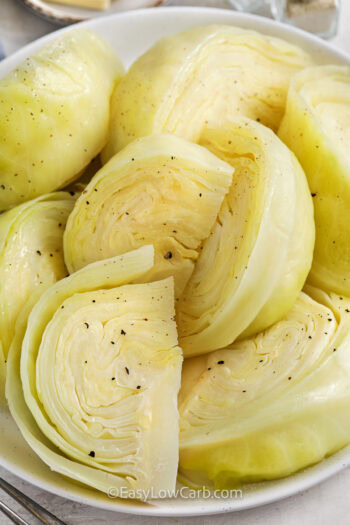 Boiled Cabbage (Quick & Easy Side Dish!) - Easy Low Carb